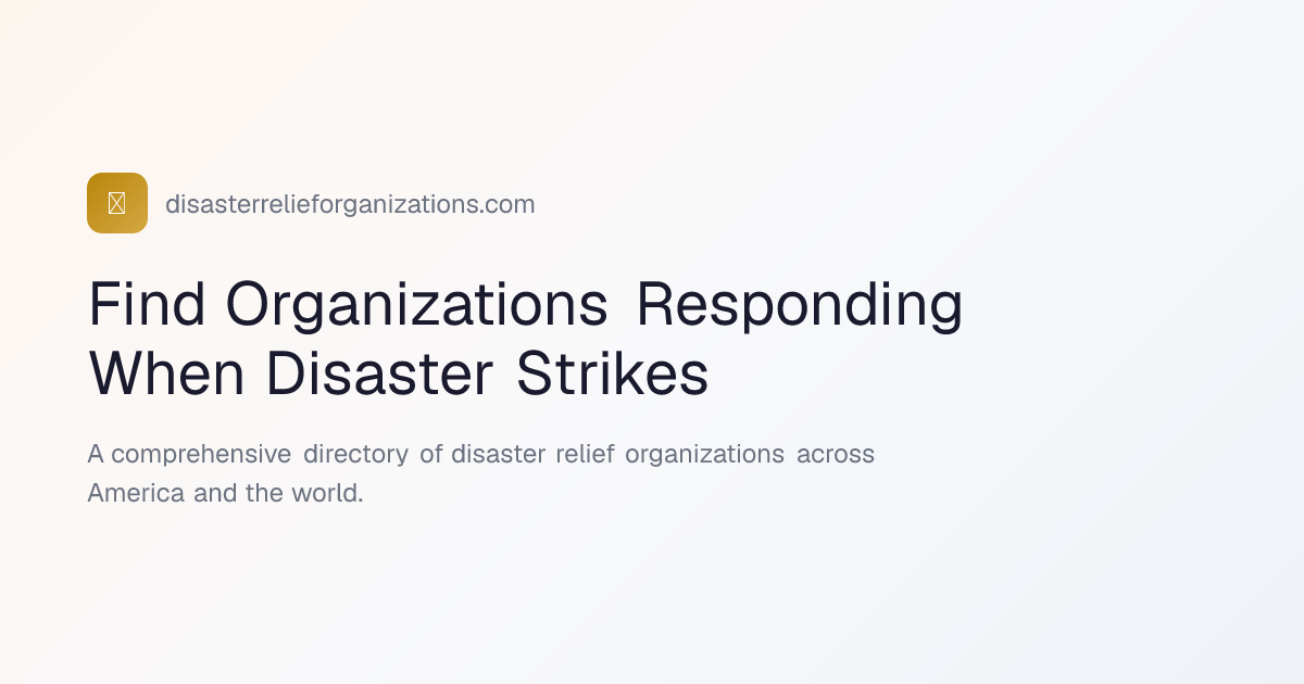 Organizations — Relief Directory